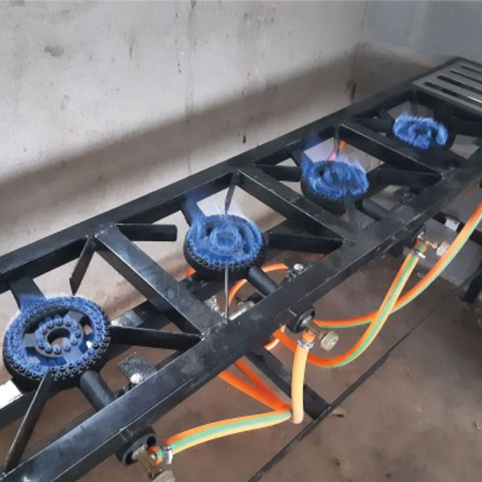 4-Plate industrial biogas burner (Model LLB-213) - Green Tec Energy